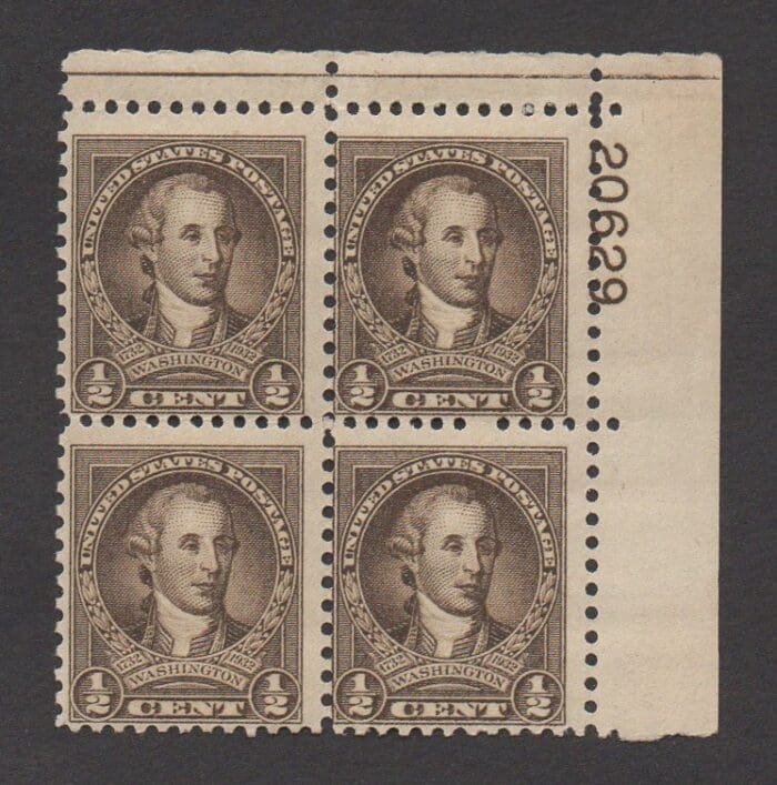 Scott# 704 "WASHINGTON BICENTENNIAL" PLATE BLOCK (4) MNH | The Stamp Nut