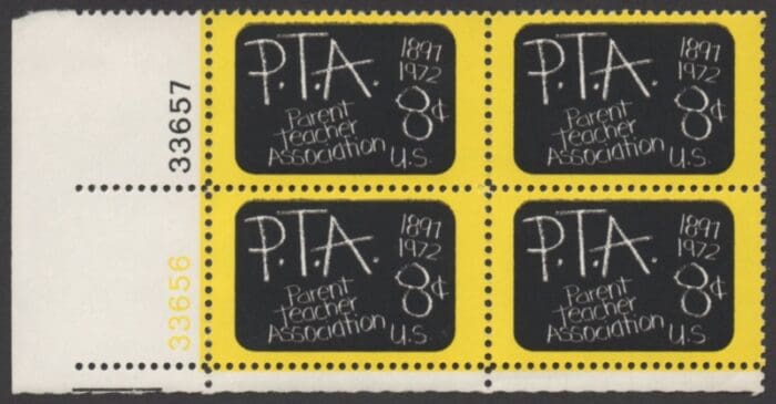 Scott# 1463 "PARENT TEACHER ASSOCIATION" PLATE BLOCK (4) MNH | The ...