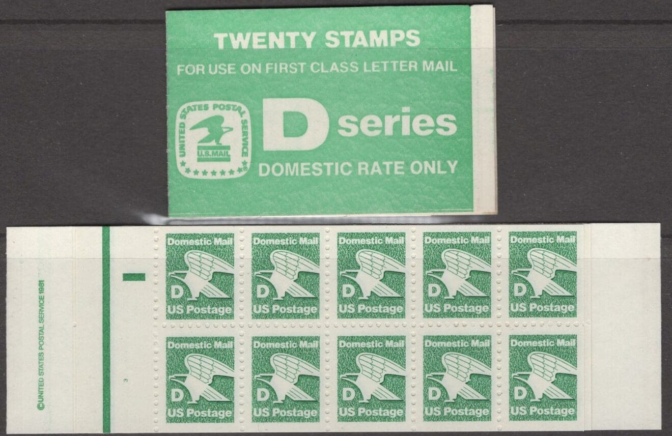 Scott# 2113a BK143 "MAKE-UP "D" RATE" BOOKLET PANE (20) MNH | The Stamp Nut